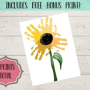 Toddler Spring Art Project Handprint Footprint Craft Bundle, Printable ...