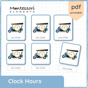 CLOCK HOURS - Telling Time, Reading a Clock, Clock Three Part Card ...