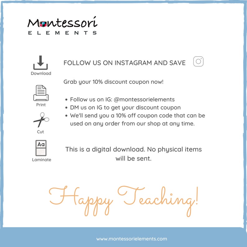 MONTESSORI PHONICS - Blue Scheme, Initial Consonant Blends, Diagraphs ...