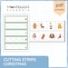 CHRISTMAS Cutting Strips, Christmas Theme, Homeschool, Montessori Curriculum, Cutting Activity ...