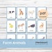 FARM ANIMALS Montessori Cards, Three Part Cards, Nomenclature Cards ...