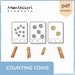 COUNTING COINS Clip Cards, Montessori Maths, Number Cards, Learning ...