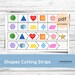 SHAPES Cutting Strips, Shapes Theme, Montessori Cutting Activity ...