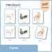 FARM ANIMALS Montessori Cards, Three Part Cards, Nomenclature Cards ...