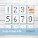 MATHS SNAP CUBES - Montessori Maths, Numbers 1-19, Creativity, Learn ...