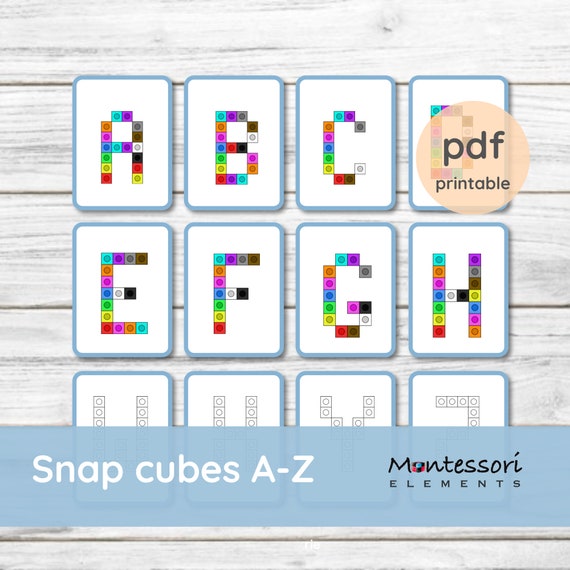 SNAP CUBES ALPHABETS A-Z Montessori Phonics Alphabet Game | Etsy