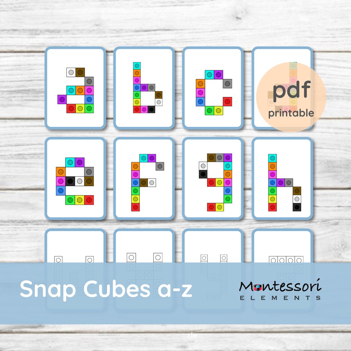 SNAP CUBES ALPHABETS a-z Montessori Phonics Alphabet game | Etsy