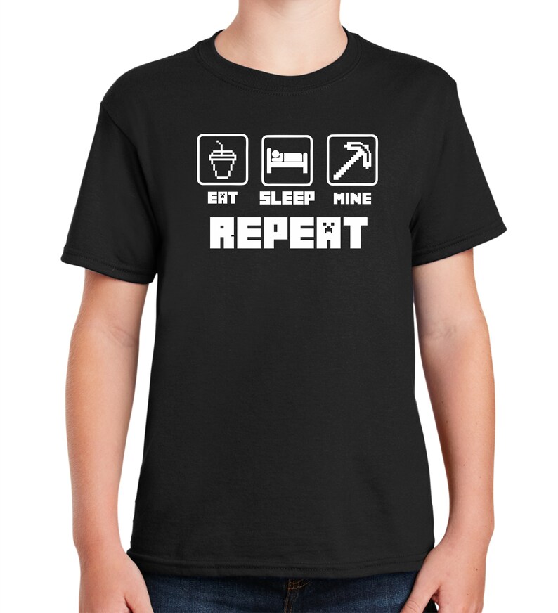 Minecraft Shirt Eat Sleep Mine Minecraft Minecraft - Etsy