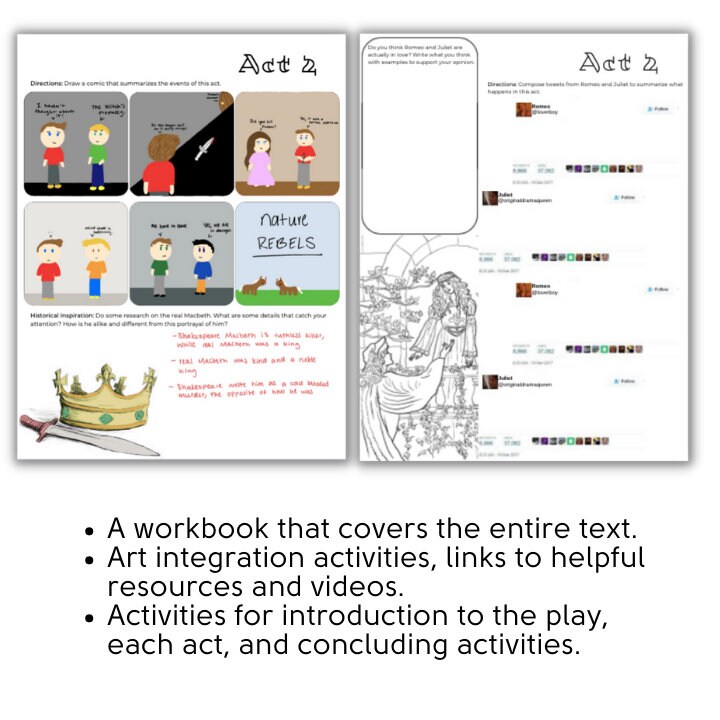 Romeo & Juliet Interactive Workbook - Etsy