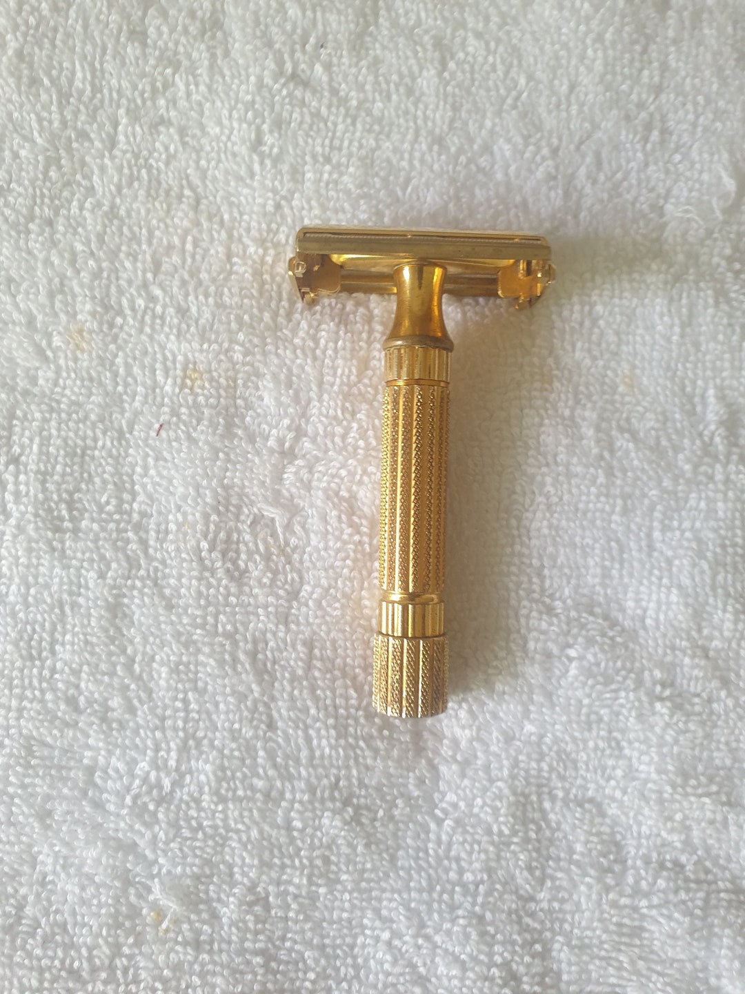 Vintage Gillette Aristocrat 1946-1947 Gold Tone Safety Razor With End ...