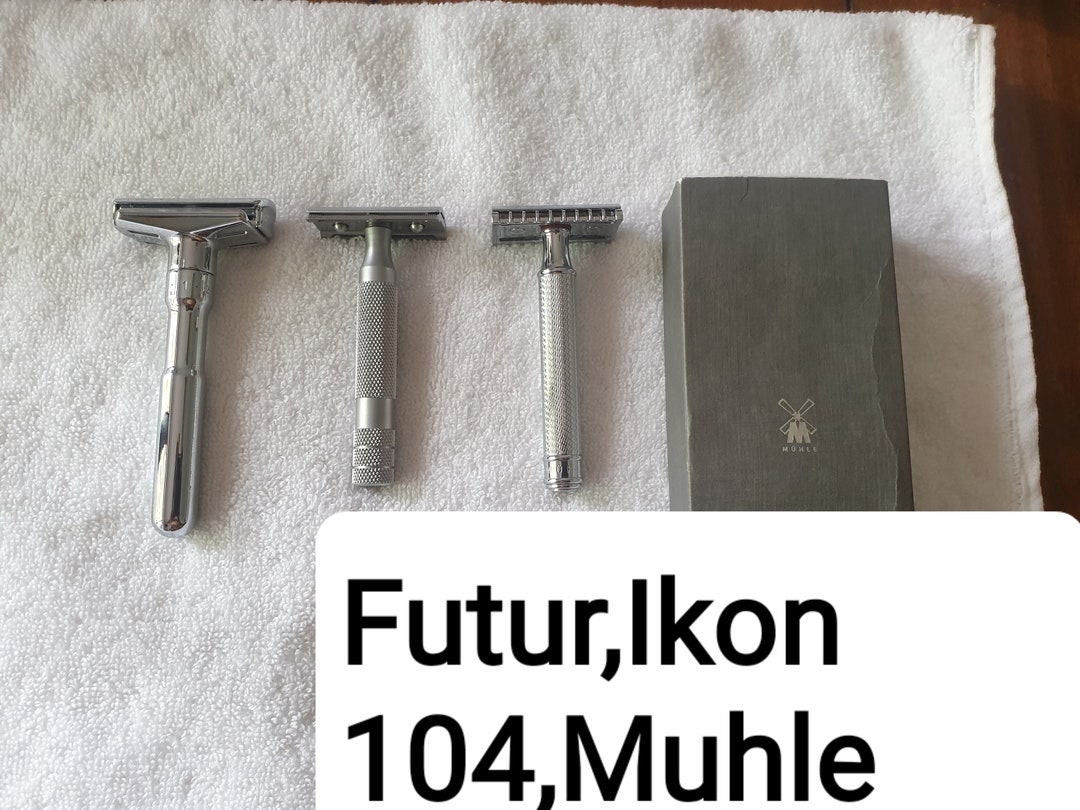 Aggressive Safety Razors Ikon Shavecraft 104, Muhle R41three Pieces and ...