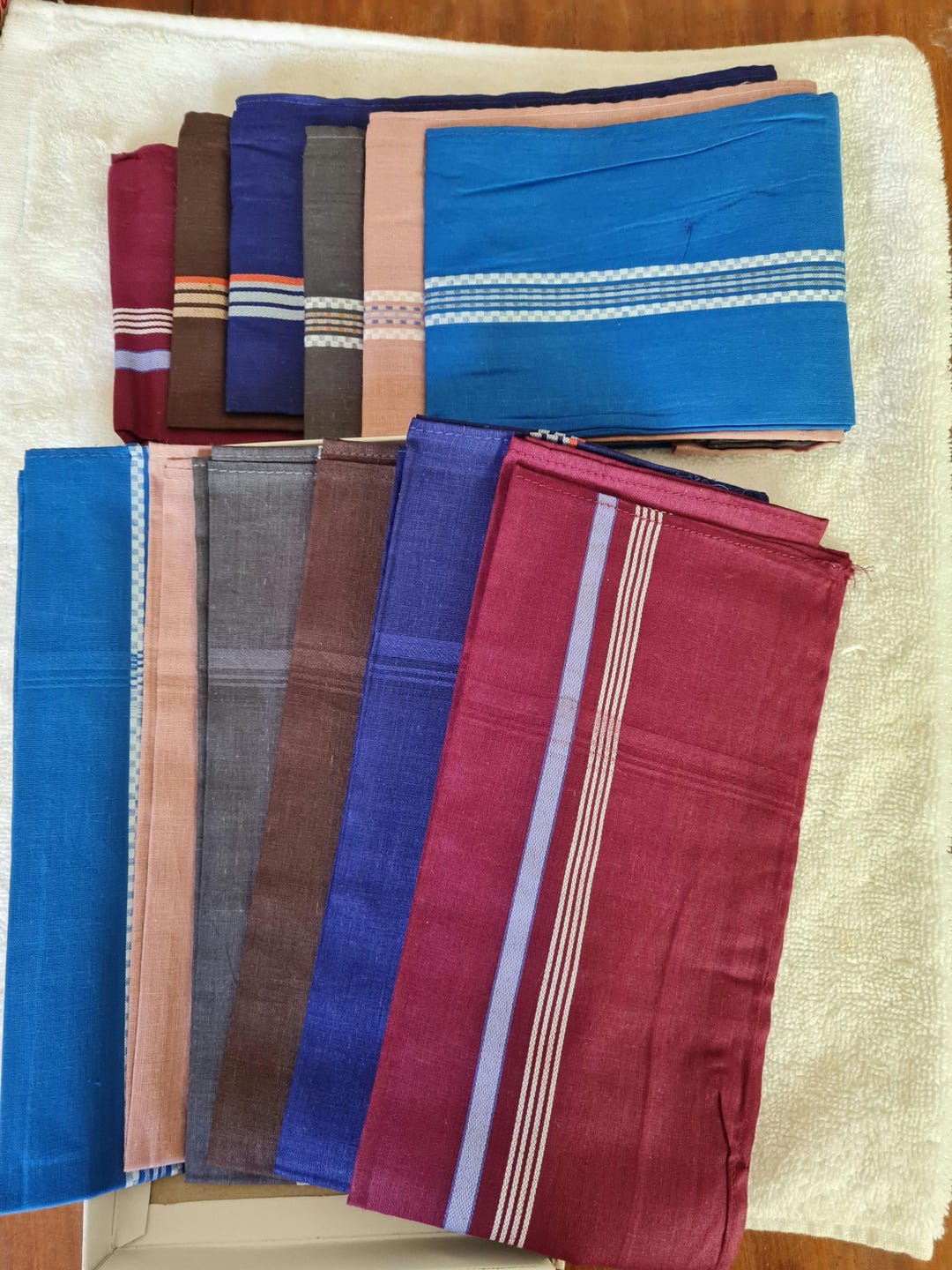Multicolor Men's 100% Cotton Handkerchiefs Premium Cotton Plain/solid ...