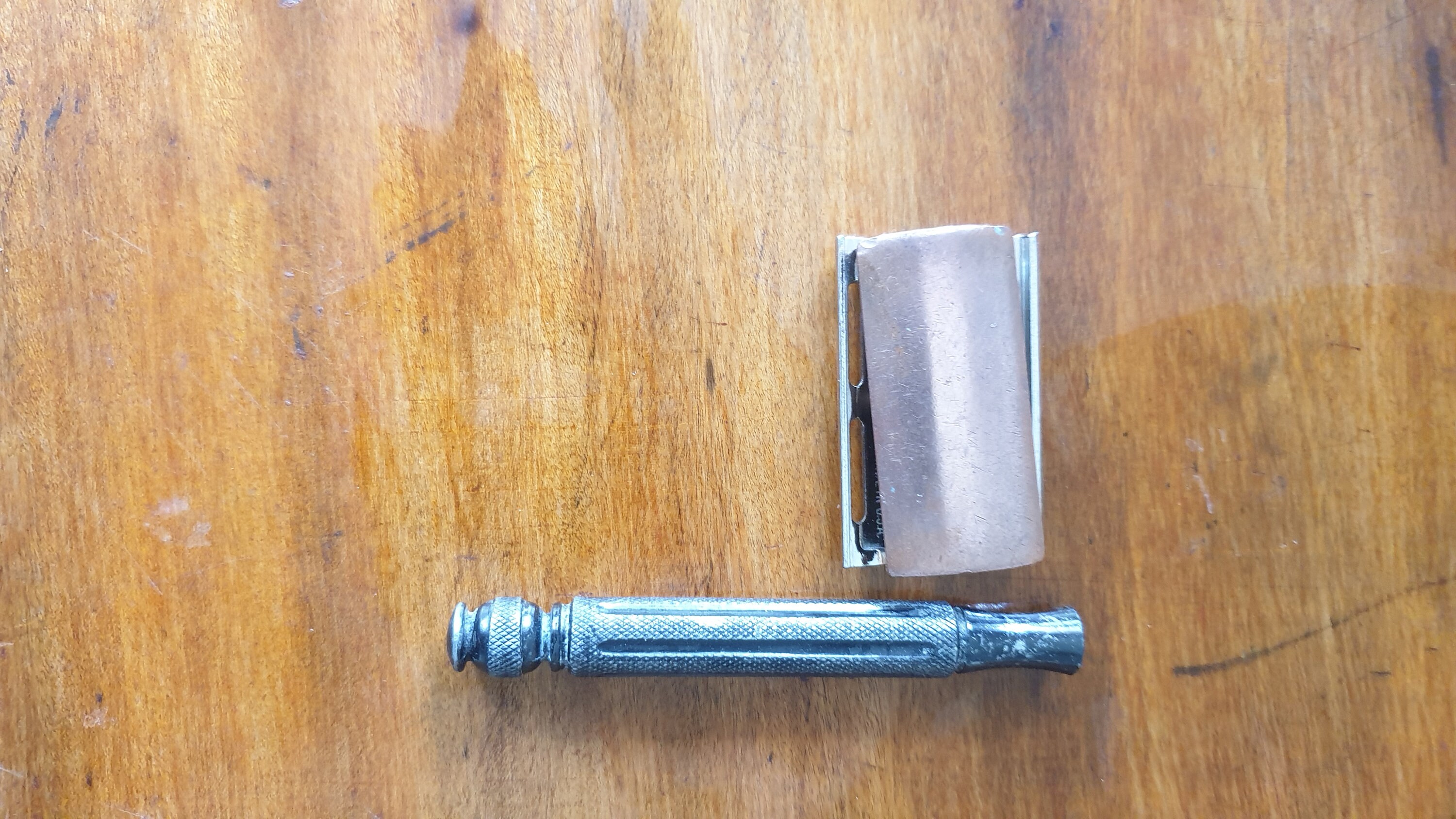 Vintage Gillette Contract Tech Ball End Three Piece Safety Razor in Two ...