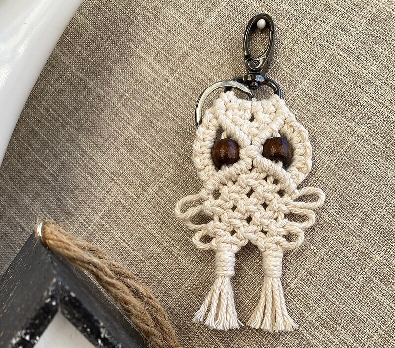 Handmade Macrame Owl Keychains/purse or Backpack Charms/car Mirror ...