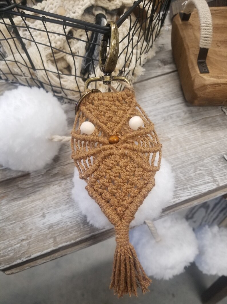 Handmade Macrame Owl Keychains/purse or Backpack Charms/car - Etsy