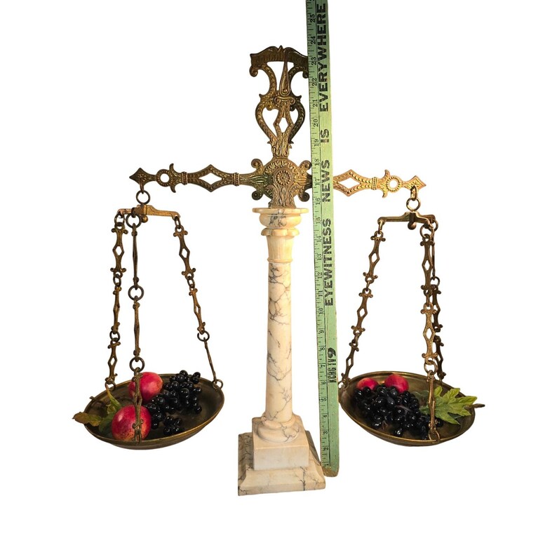 Scales of Lady Justice Marble Alabaster and Brass Antique C1900-1920 ...