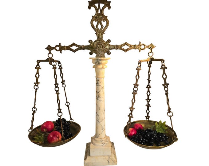 Scales of Lady Justice Marble Alabaster and Brass Antique C1900-1920 ...