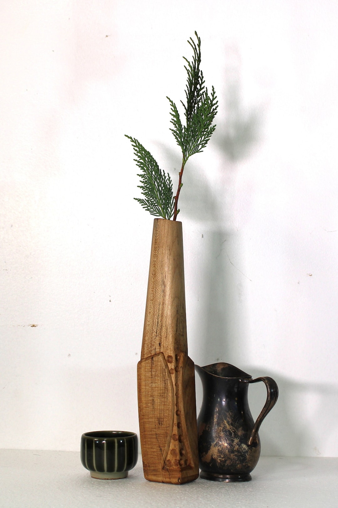 Contemporary Wooden Flower Vase Sculpted From Maple Wood, Single Flower ...