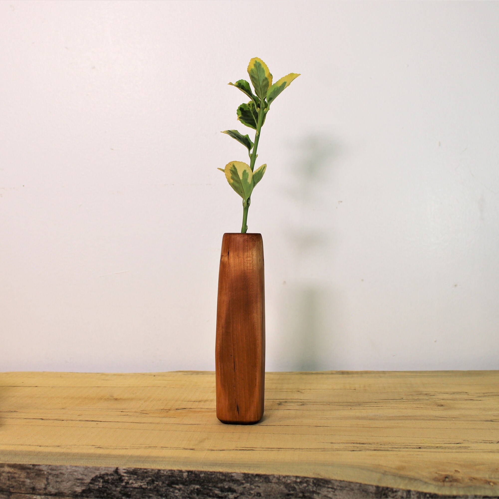 Bud Vase Sculpted From Cherry Wood Single Flower Stem Vase - Etsy