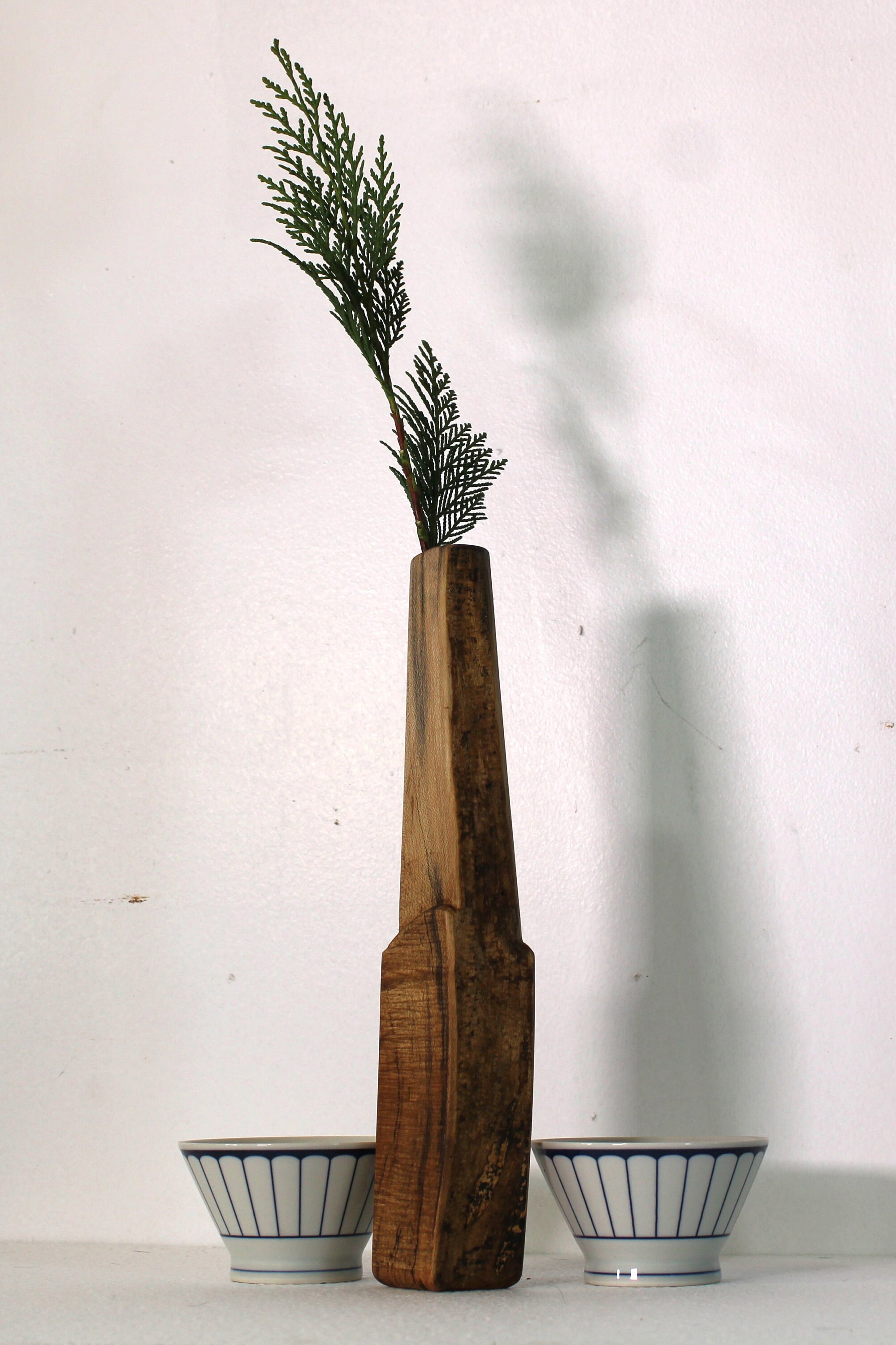 Contemporary Wooden Flower Vase Sculpted From Maple Wood, Single Flower ...