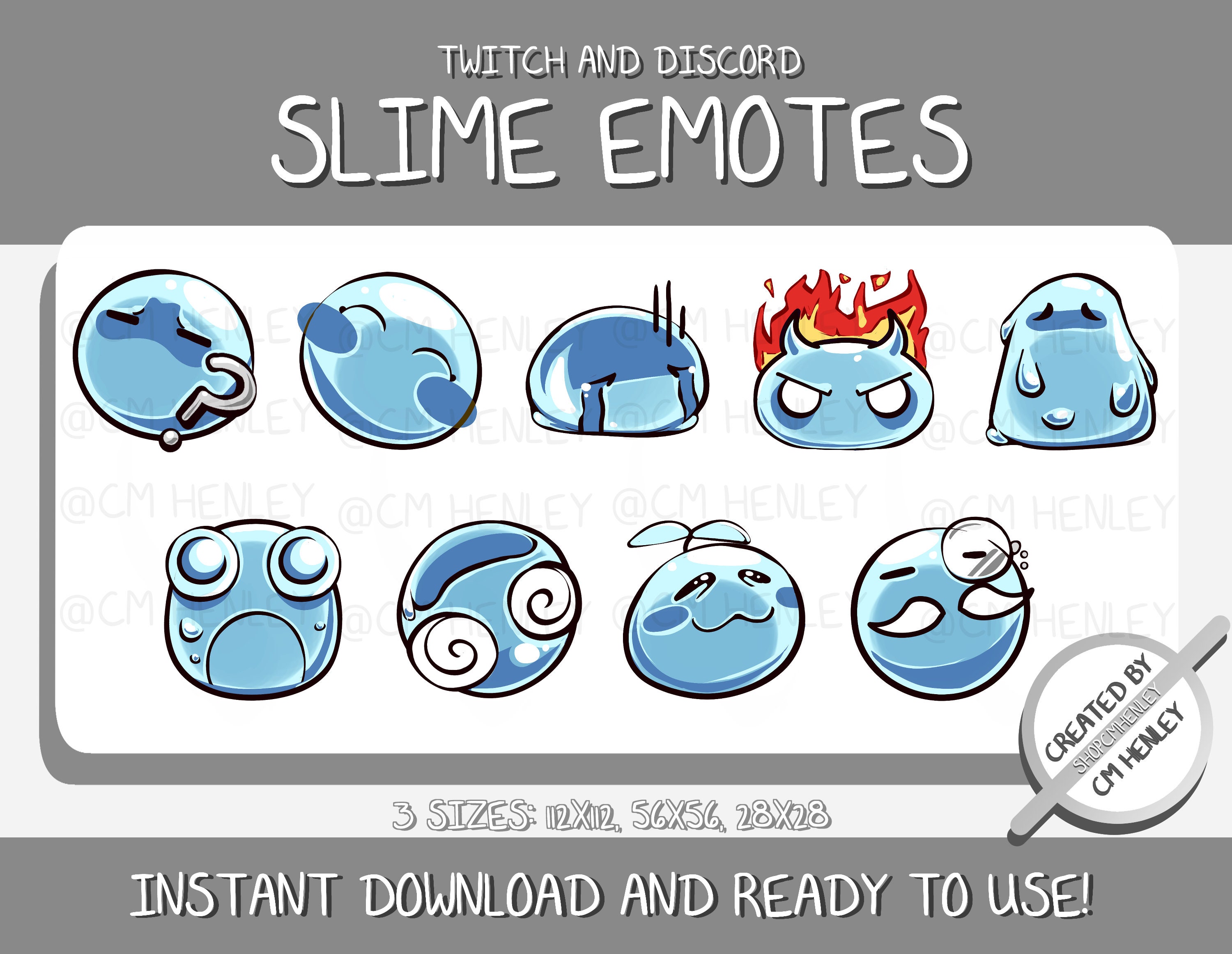Blue Moody Slime Emotes (twitch & Discord, Digital Download) - Etsy