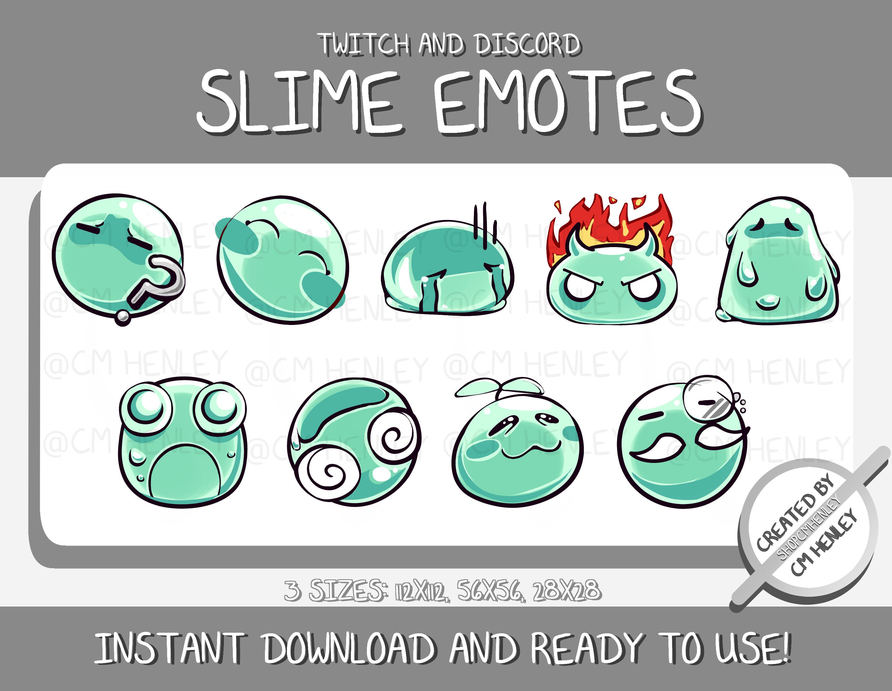 Green Moody Slime Emotes (twitch & Discord, Digital Download) - Etsy