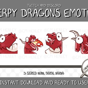 Derpy Dragons Emotes (twitch & Discord, Digital Download) - Etsy