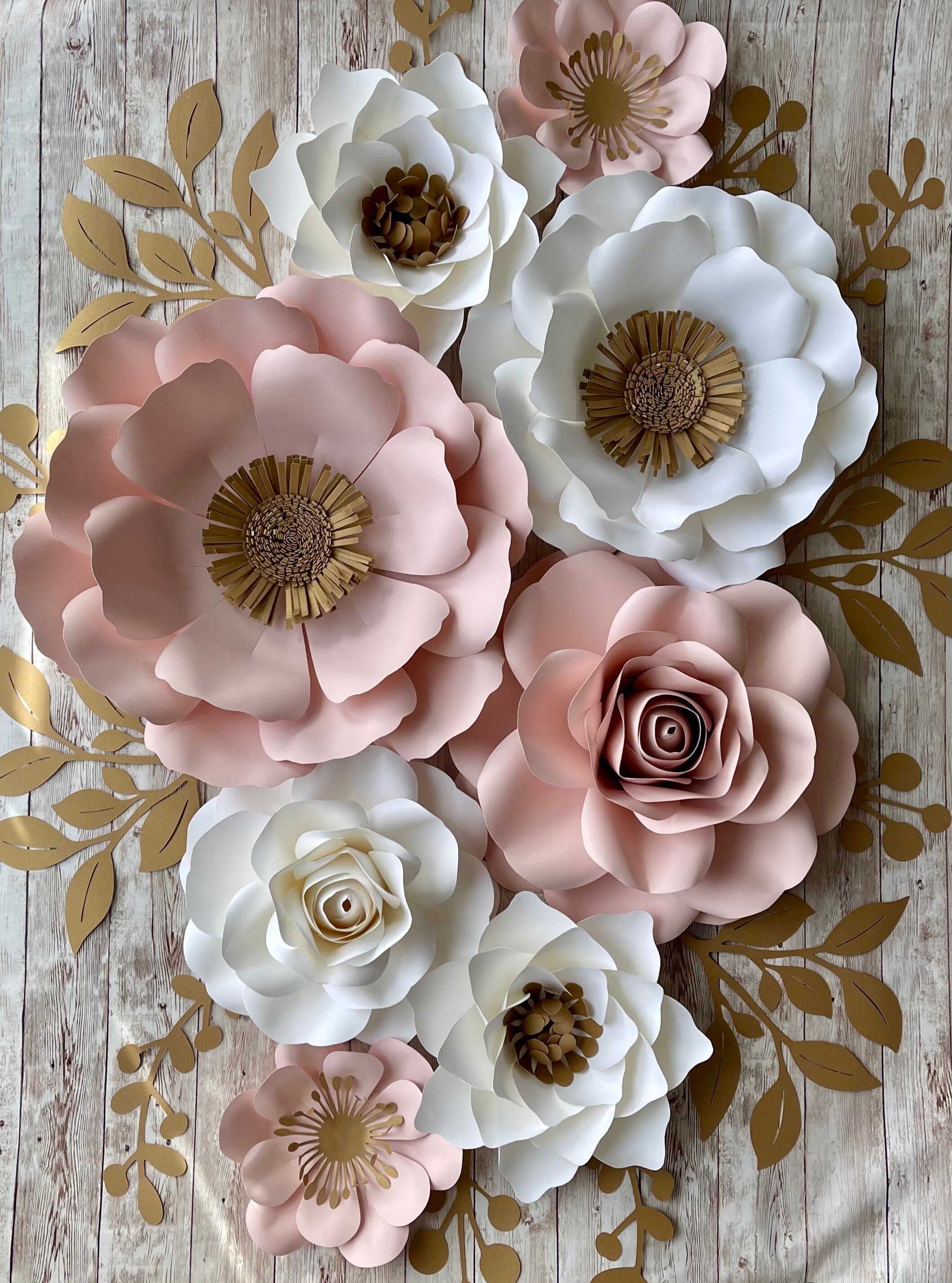 Large Paper Flower Set Floral Nursery - Etsy