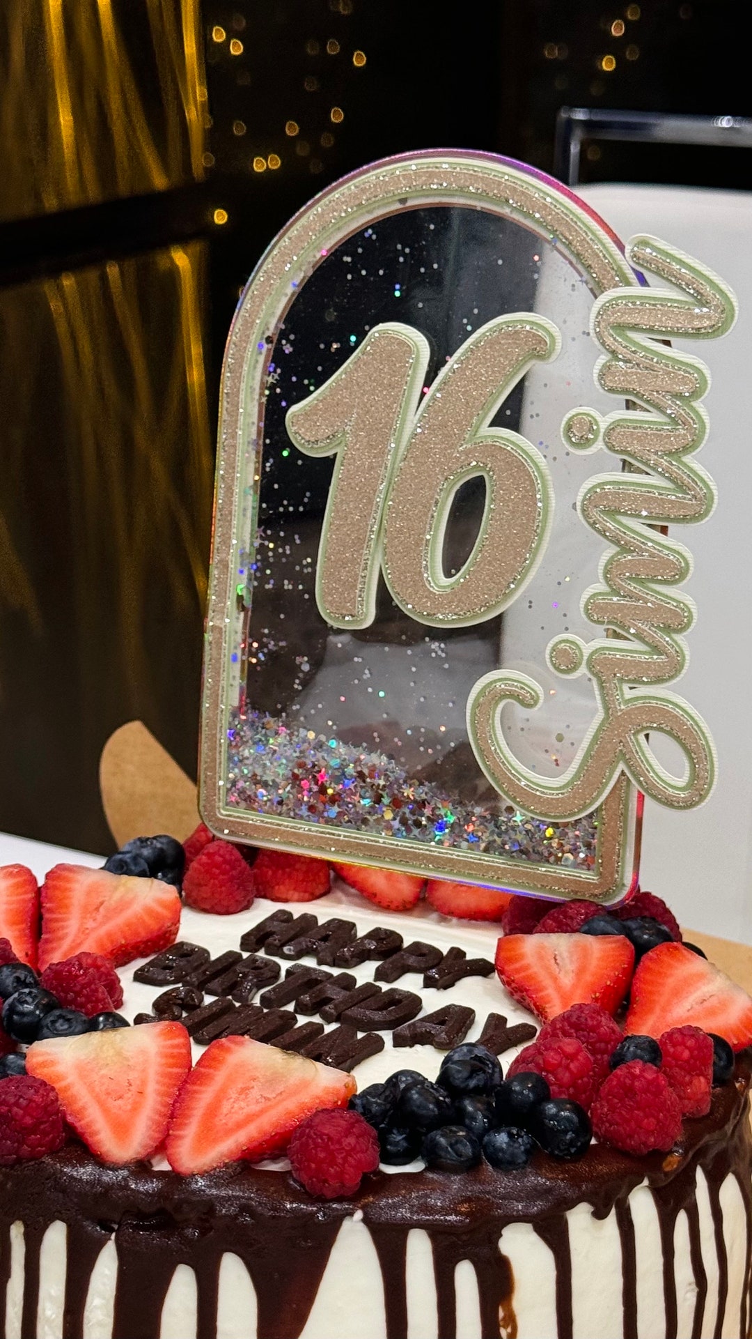 Personalized Customizable Layered Birthday Cake Topper - Etsy