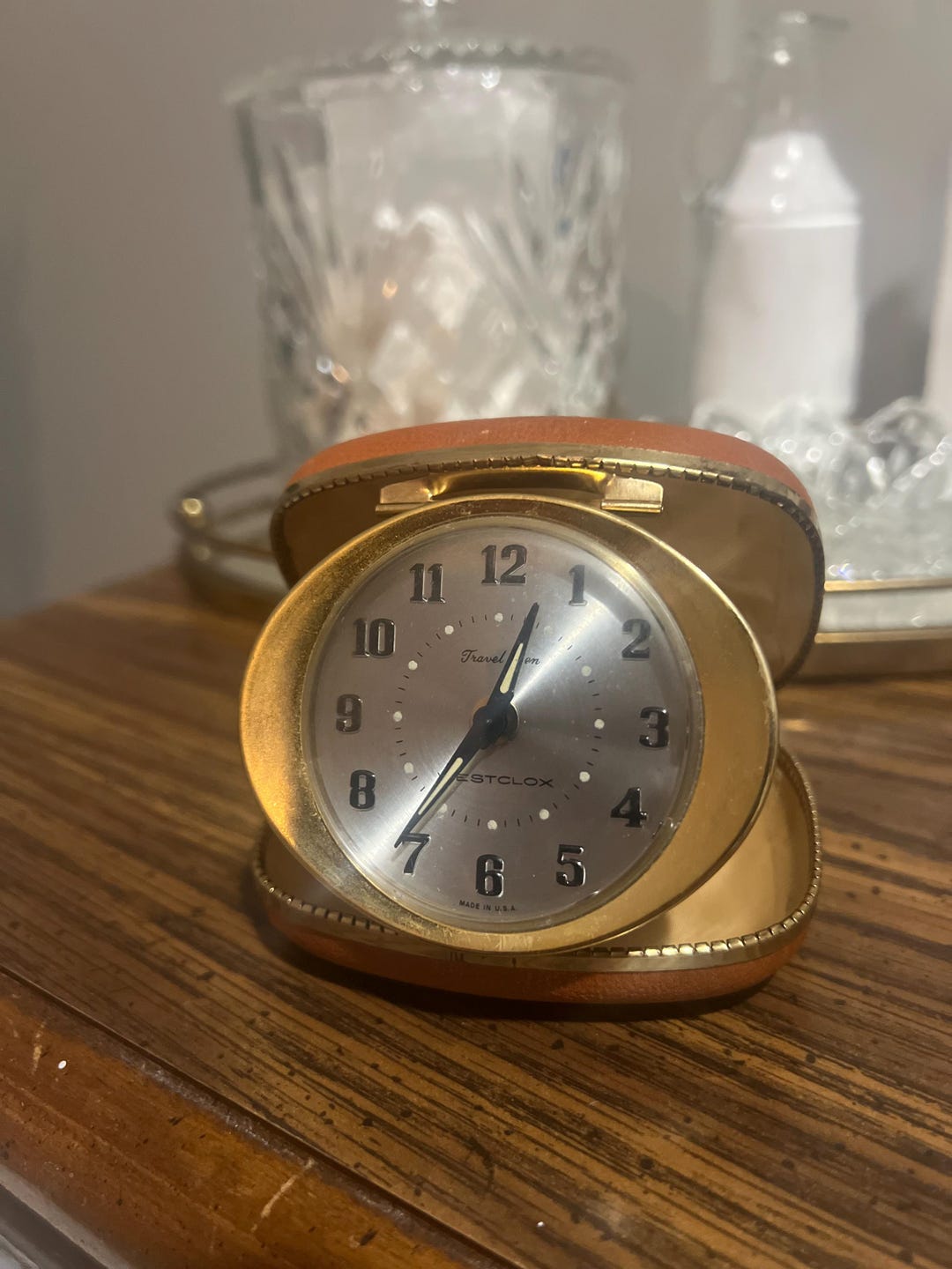 Vintage Westclox Mechanical Travel Alarm Clock in Leather Case - Etsy