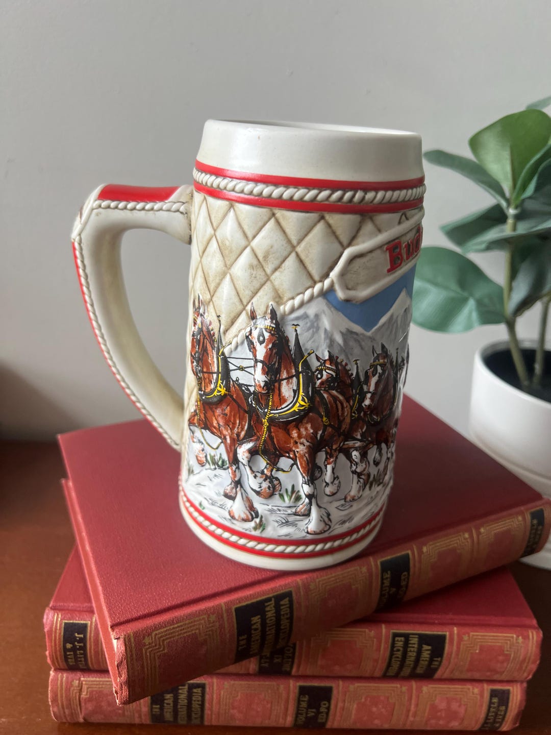 Vintage 1985 Budweiser Clydesdale Beer Stein - Ceramarte Christmas ...