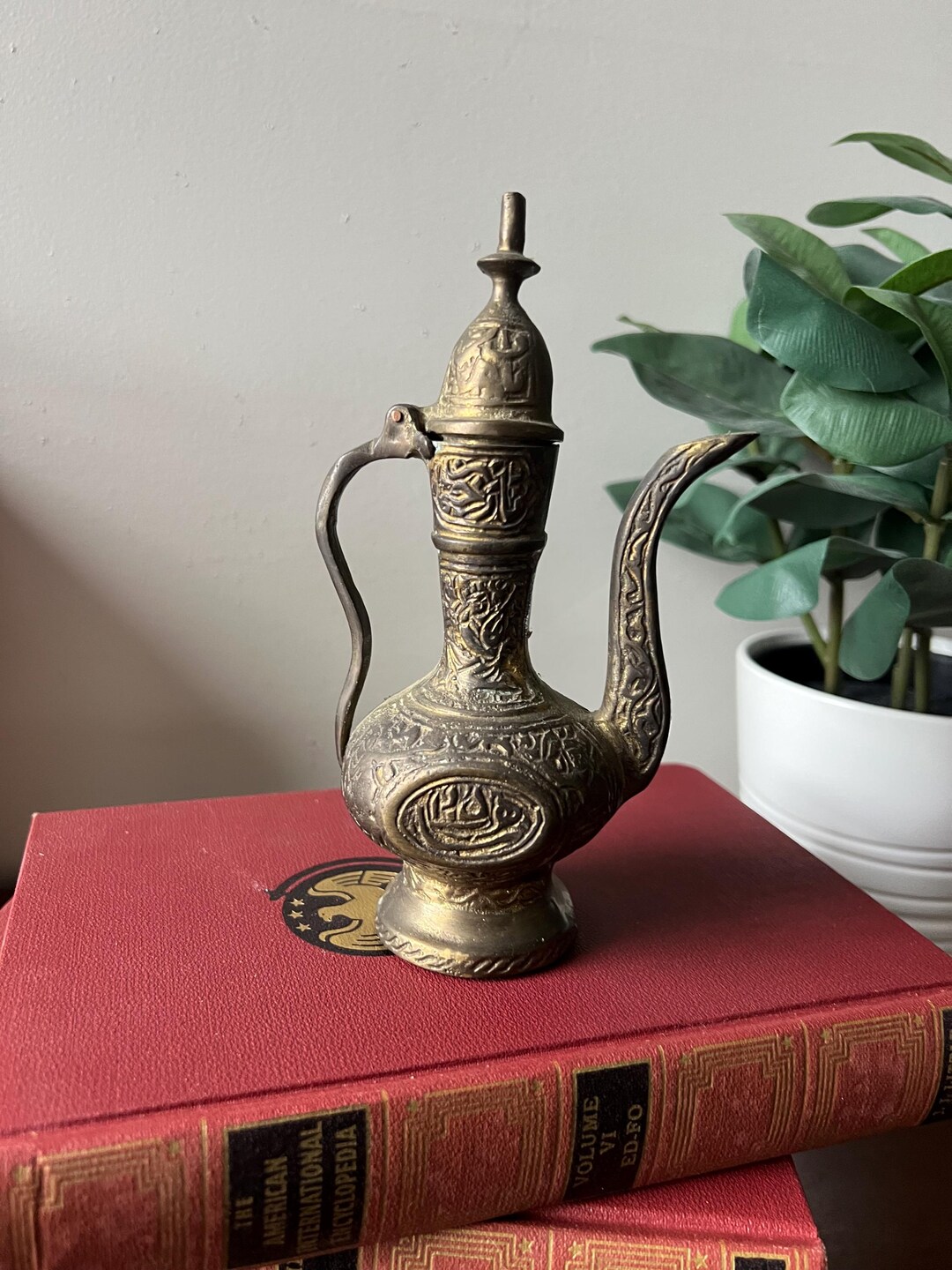 Vintage Turkish Coffee Pot - Brass Coffee Maker - Ornate Coffee Pot ...