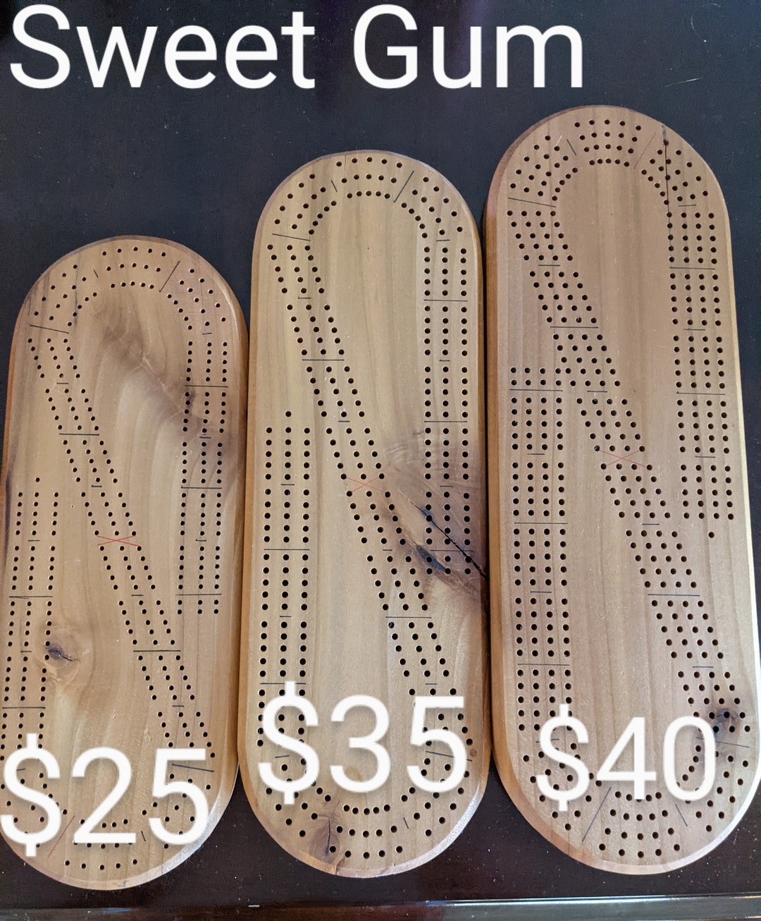 Sweet Gum Cribbage Board - Etsy