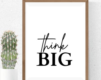 Think, Plan, Execute Printable Wall Art digital Download Motivational/inspirational Quote - Etsy