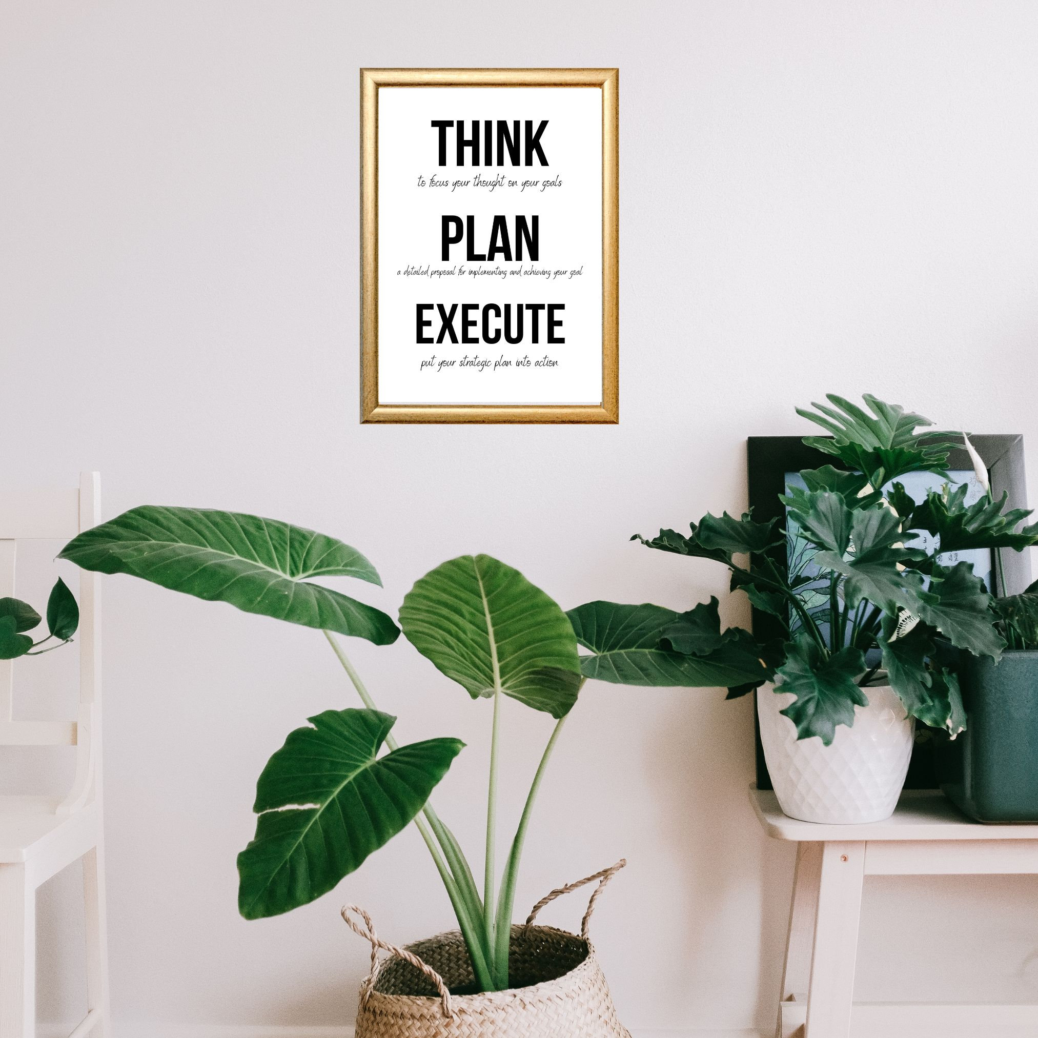 Think, Plan, Execute Printable Wall Art (digital Download) Motivational ... Think, Plan, Execute Printable Wall Art (digital Download) Motivational ...