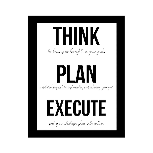 Think Plan Execute - Etsy