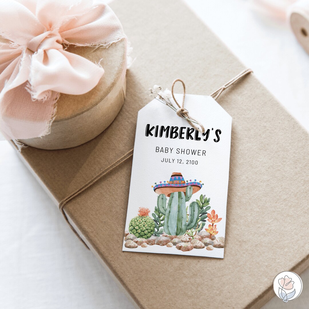 Cactus Fiesta Favor Tag Printable Gift Tags Digital - Etsy