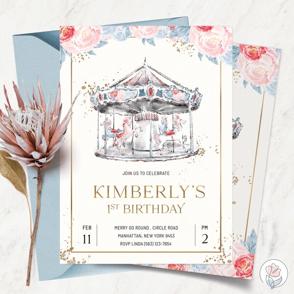 Carousel Invitation - Etsy
