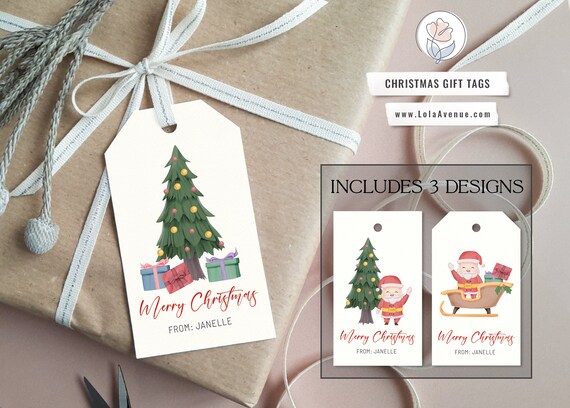 Christmas Gift Tag Bundle Printable Gift Tags Digital - Etsy