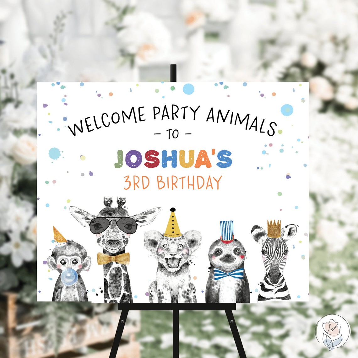 Party Animals PARTY BUNDLE 8-piece Birthday Set Digital - Etsy