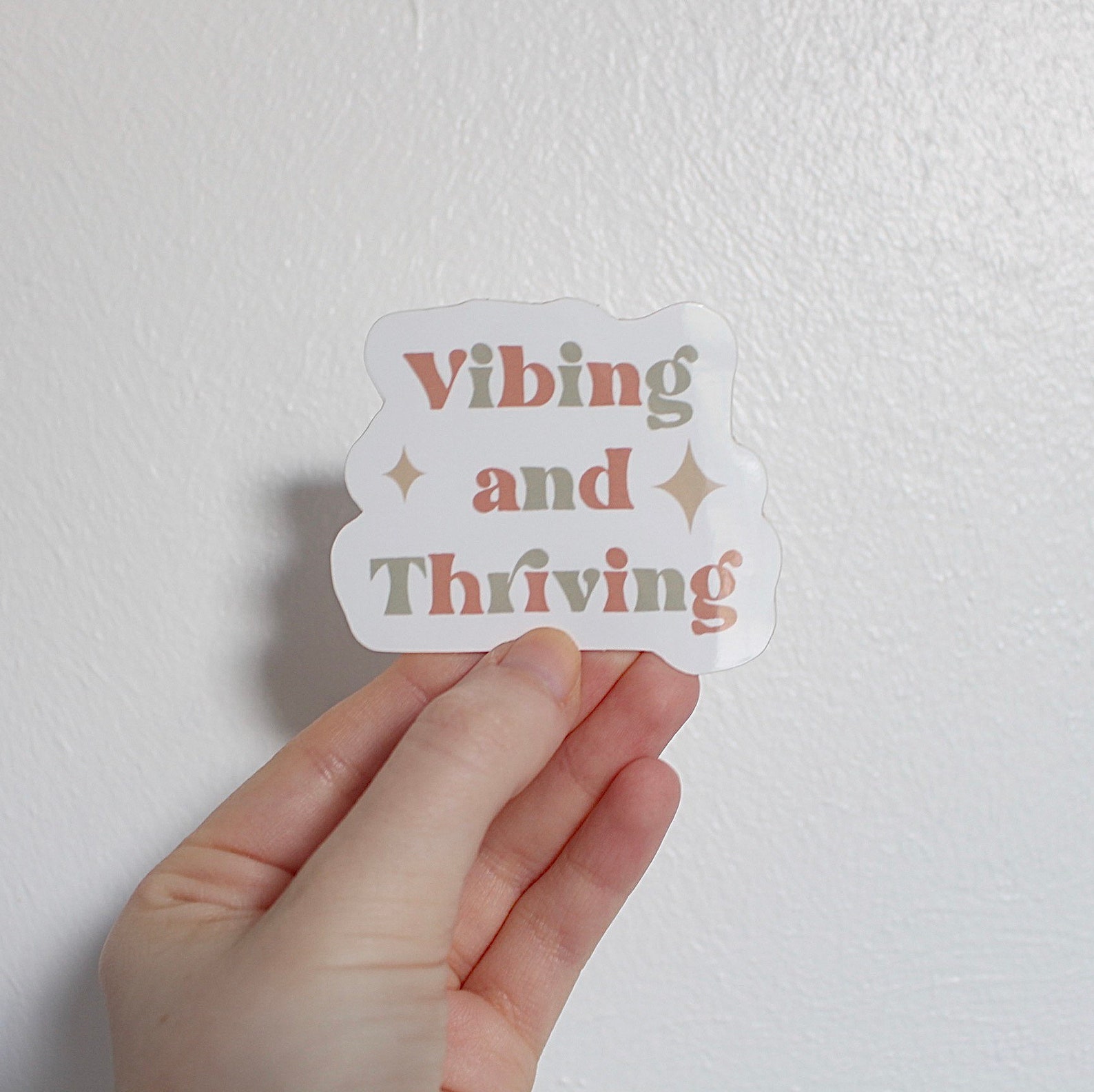 Vibing and Thriving Quote Sticker - Etsy