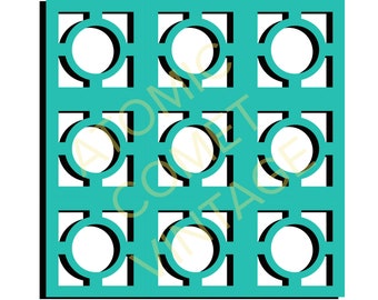 Breeze Block Patterns Mid-century Architecture PNG SVG DXF Digital Art ...