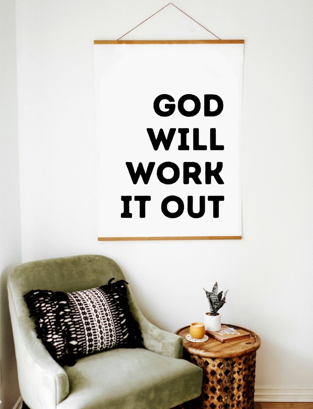 God Will Work It Out | Encouraging Art Print | Poster - Etsy