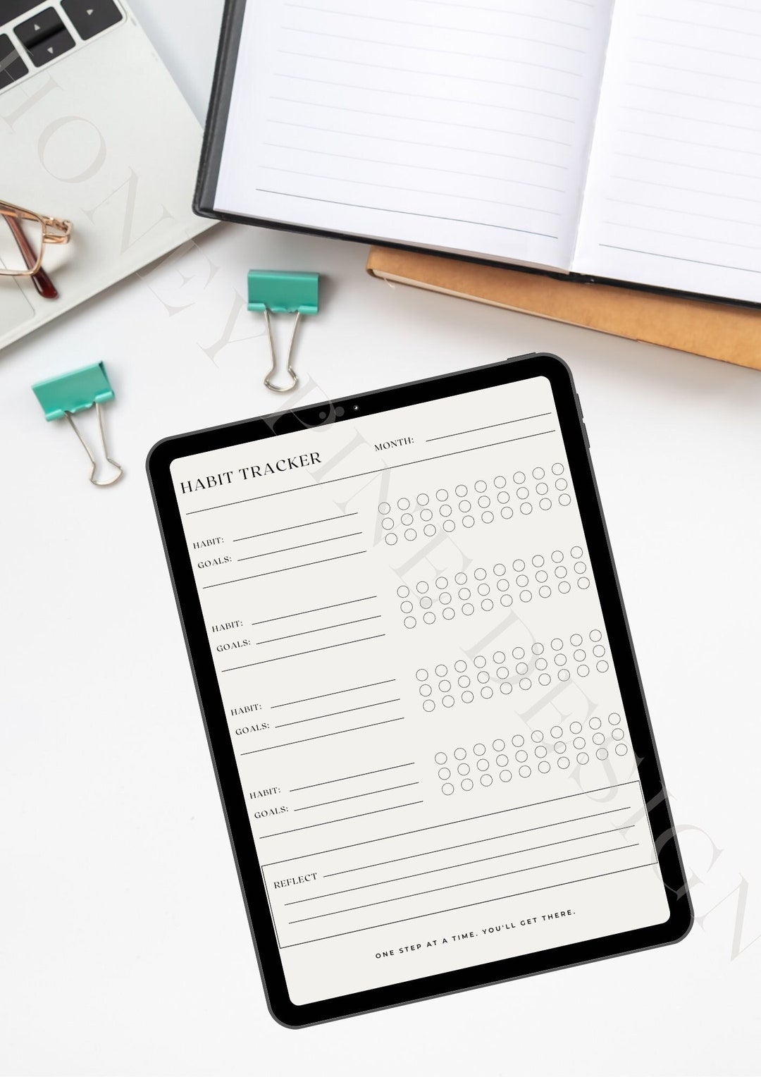 Monthly Habit Tracker | Instant Download | Minimal Productivity Habit ...