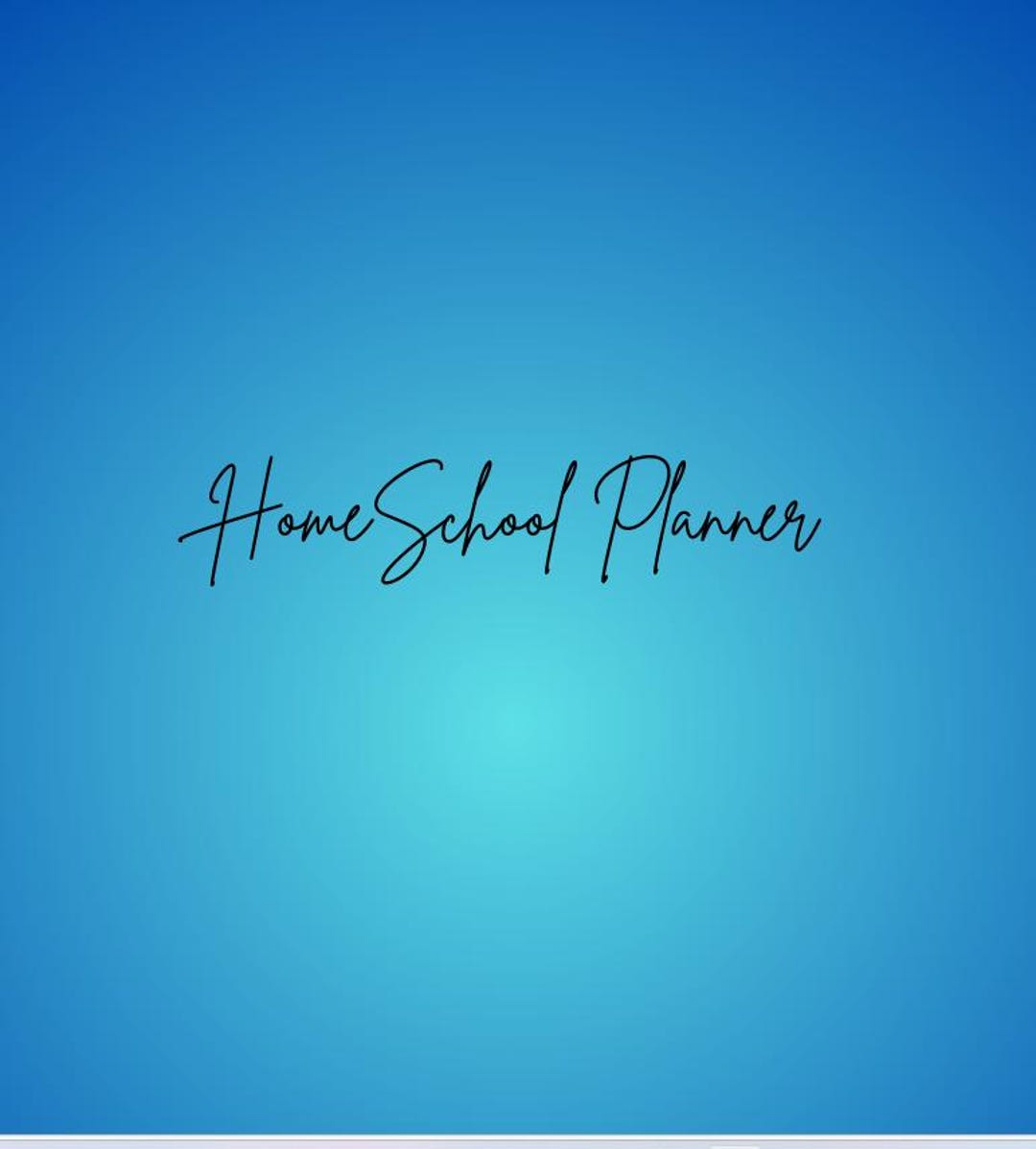 Blue Homeschool Planner - Etsy