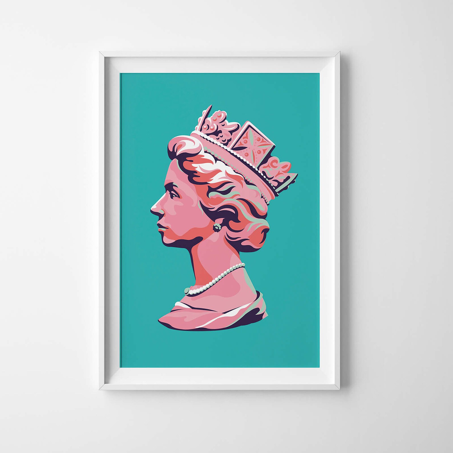 Queen Elizabeth Print Royal Family Art Queen Poster Home - Etsy