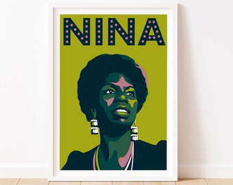 Nina Simone Pop Art Print - Etsy