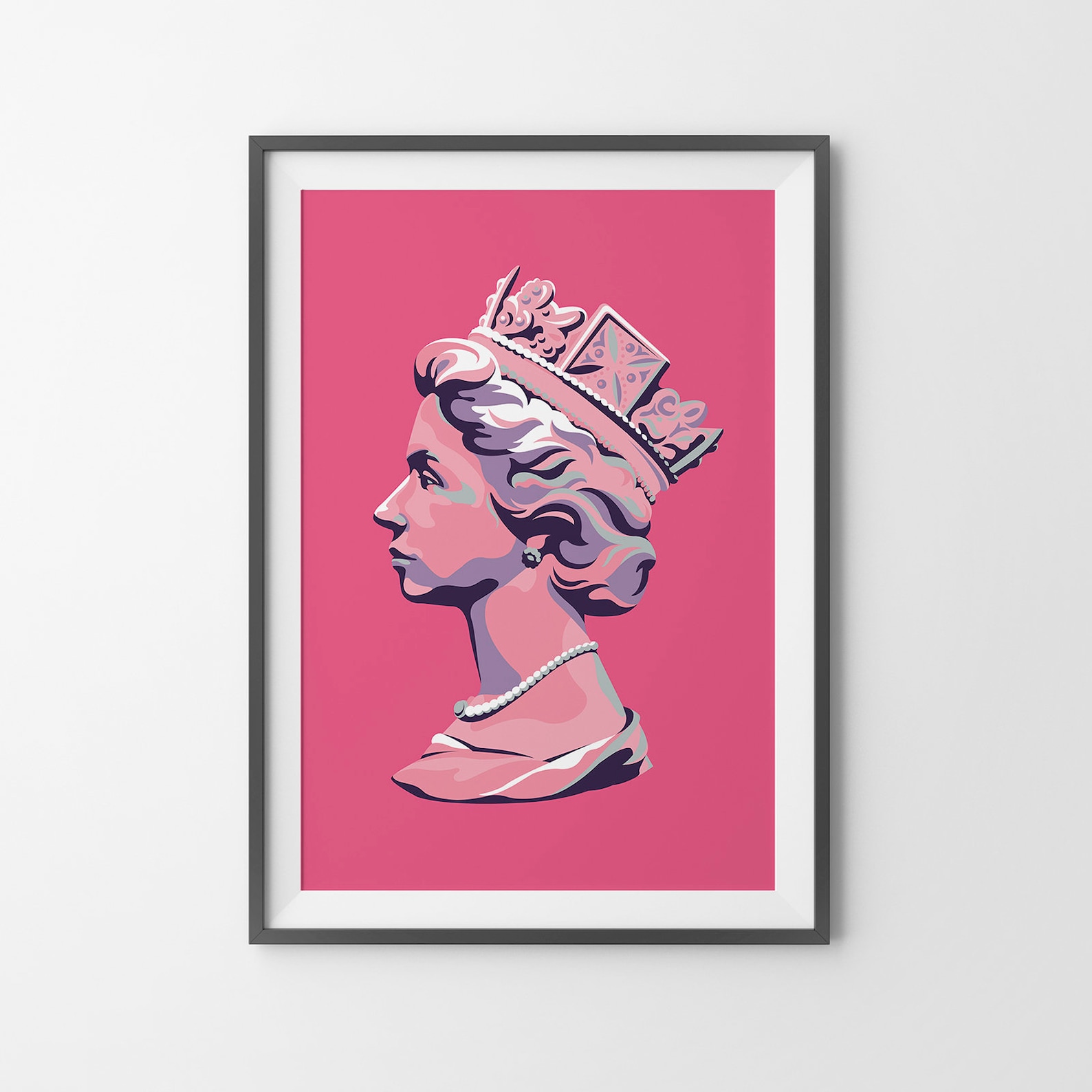 Queen Elizabeth Print Queen Elizabethroyals Art Portrait - Etsy