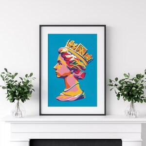 Queen Elizabeth Print, Royal Family, Queen Poster, Queen Elizabeth ...