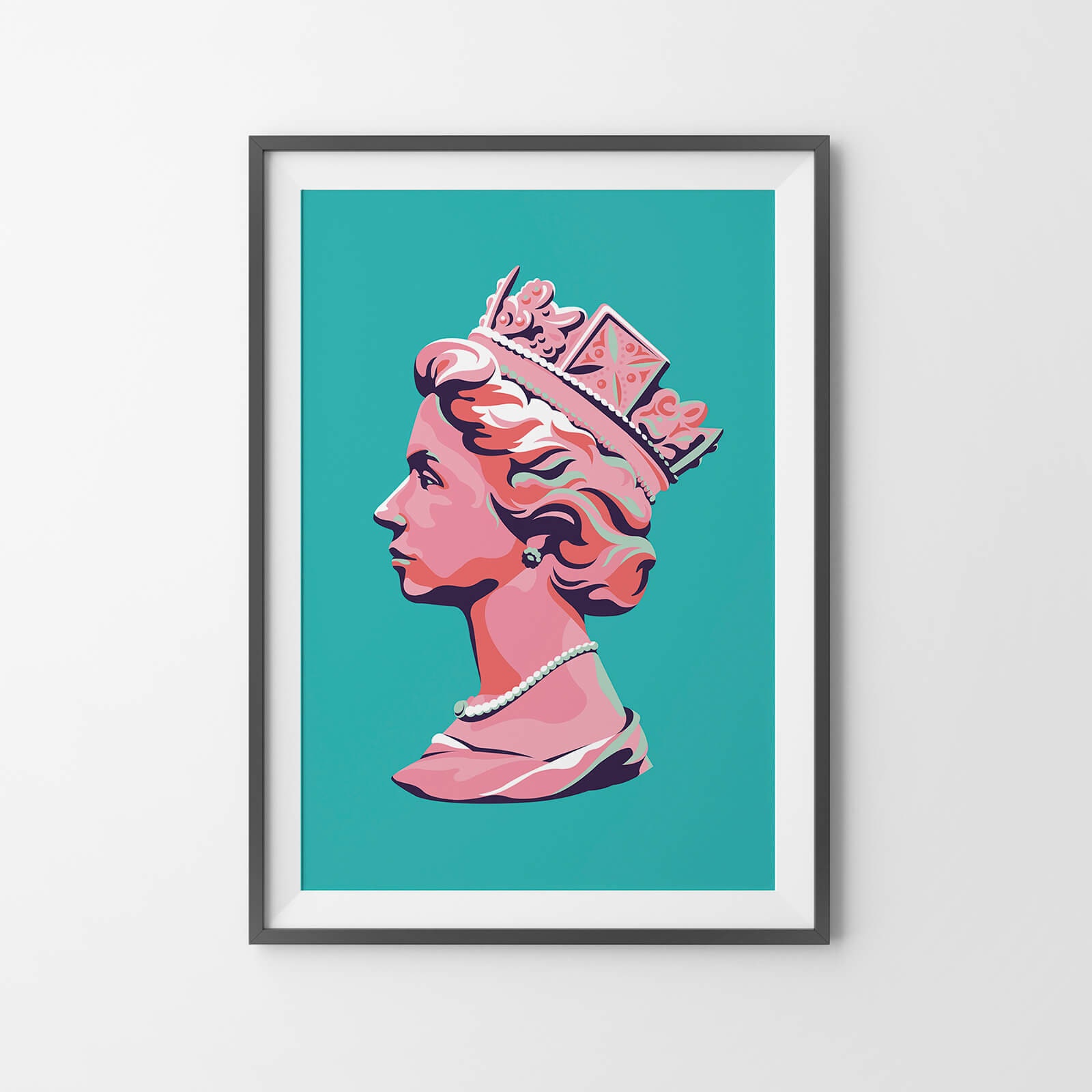 Queen Elizabeth Print Royal Family Art Queen Poster Home - Etsy